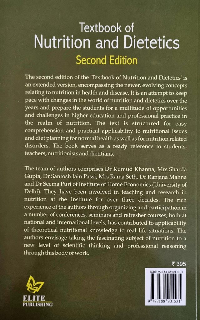 Textbook of Nutrition and Dietetics – Standard Publications